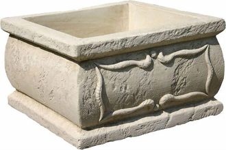 Habitat et Jardin Habitat Et Jardin - Jardinière Verone - en pierre - 50 x 50 x 30 cm