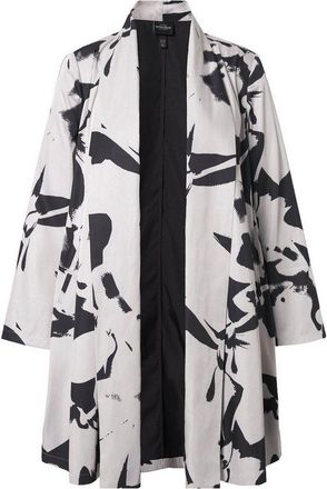 Ulla Popken Sommerjacke Longjacke Schalkragen offene Form asymmetrisch