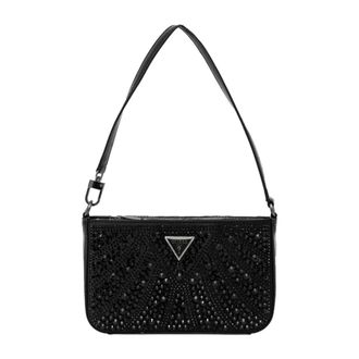 Guess Femme, Sacs, Noir, Taille: ONE Size Sac port&eacute; &eacute;paule strass&eacute;