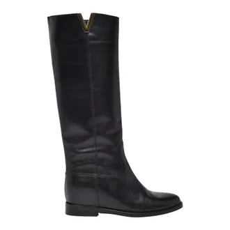 Gis&egrave;l moir&egrave; Femme, Chaussures, Noir, Taille: 36 EU Gisel Moire stivali