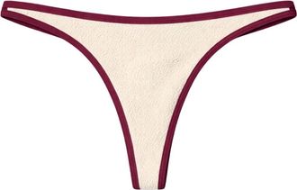 Saint Barth Femme, Sous-v&ecirc;tements, Beige, Taille: 40/42 FR Slip Bikini Panna e Bordeaux