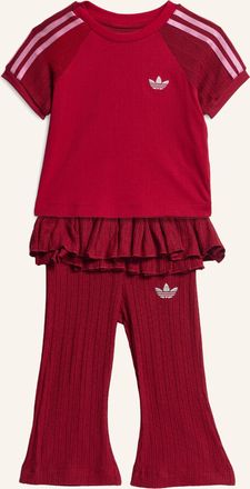 adidas Originals Adidas Originals T-Shirt Leggings Set, Schmal Geschnitten, Strick rot