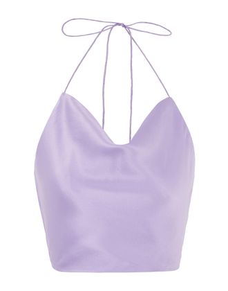 8 by YOOX SILK HALTER TANK TOP