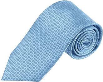 Allegra K Cravate classique à motifs de grille solide Robe formelle Cravates à carreaux pour hommes Turquoise Taille unique