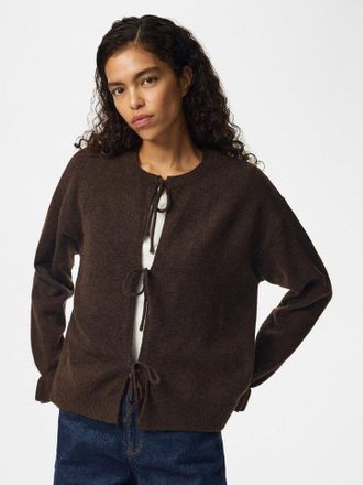 Pieces Strickjacke PCSALLY REV FRILL CARDIGAN KNIT NOOS BC Materialmix