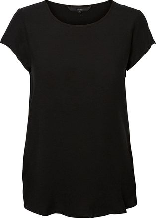 Vero Moda Damen T-Shirt Boca SS TOP, Einfarbig, Gr. 38 (Herstellergr&ouml;&szlig;e: M), Schwarz