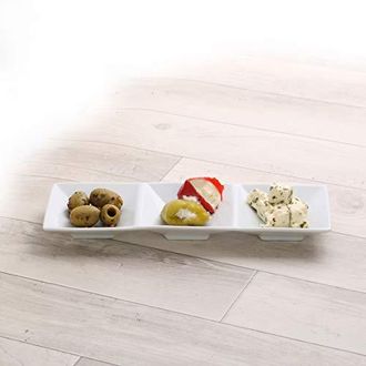 Holst Porzellan Rechteckschale auf Fuss 24 x 8 cm Empire