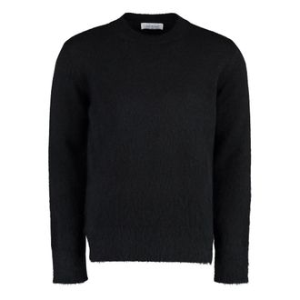 Off-white Gerippter Mohair-Mix Pullover - - Knitwear - Herren - Schwarzk - S