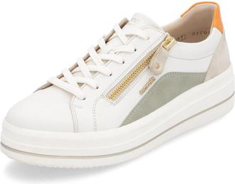 Remonte Damen Low-Top Sneaker D1C01, Frauen Halbschuhe,lose Einlage,Laufschuhe,schnürschuhe,schnürer,Plateausohle,Sportschuhe,Weiss Kombi (81),42 EU