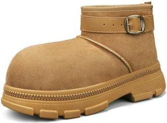 Generic NYSBH Bottes de neige &eacute;paisses et chaudes en peluche pour homme - Antid&eacute;rapantes - En coton - Rembourr&eacute;es - Chaussures dext&eacute;rieur d&eacute;contract&eacute;es, Camel