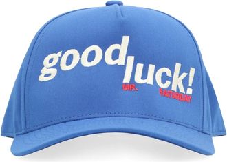 Mr. Saturday Homme, Accessoires, Bleu, Taille: ONE Size Casquette de baseball brod&eacute;e Msps24