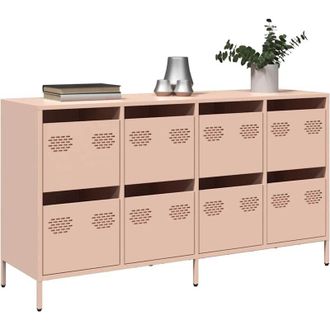 vidaXL Buffet rose 135x39x73,5 cm acier lamin&eacute; &agrave; froid - Vidaxl