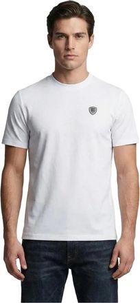 Blauer Homme, Tops, Blanc, Taille: L Jan T-shirt