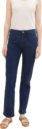 Tom Tailor Damen 1038331 Kate Straight Fit Jeans, 10114-Clean Dark Stone Blue Denim, 26/30