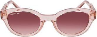 Lacoste Lunettes de Soleil L6024S 662 ROSE 52/22/145 Femme