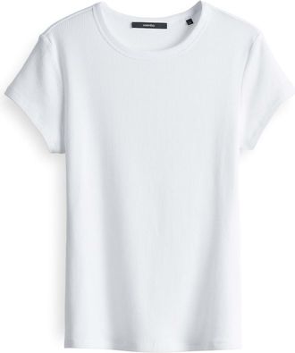 someday Damen Kurzarmshirt | Rippshirt KLEOH Slim aus BCI Cotton Mix White, 42