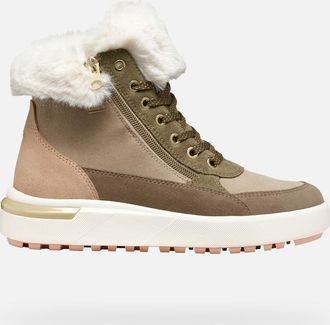 Geox Schuhe Dalyla Abx Dame Moosgrün/weiß