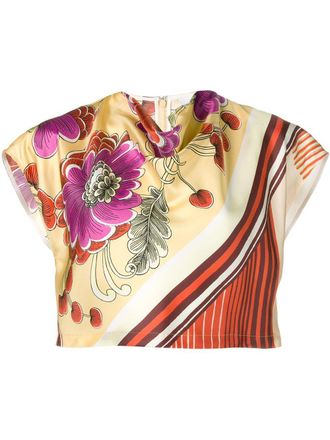 Chlo&eacute; Cropped-Top mit Print - Nude