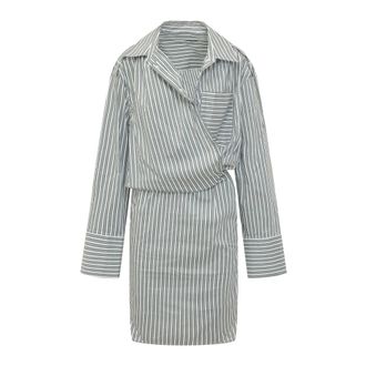 Iro Iro, Femme, Robes, Multicolore, Taille: 40 FR Robe Chemise Courte Ray&eacute;e en Popeline