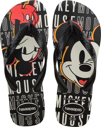 Havaianas Top Disney, Flip Flop Unisex Adults, White Black Black, 39/40 EU