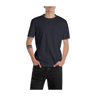 Replay Brustlogo-Rundhals-T-Shirt - - Tops - Herren - Blau - XL