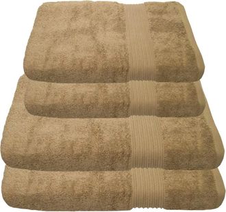 Julie Julsen 4 TLG Handtuchset 2 Badetücher 2 Handtücher Reine Baumwolle über 30 Farben Sand