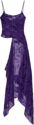 Dsquared2 Femme, Tops, Violet, Taille: 36 FR Robe Transparente Avec Motif D&eacute;coratif
