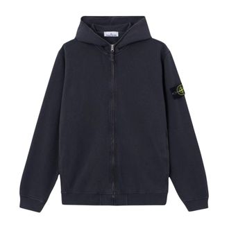 Stone Island Homme, Sweatshirts et sweats &agrave; capuche, Bleu, Taille: 2XL Sweat &agrave; capuche en molleton Malfil&eacute; Effet Us&eacute;