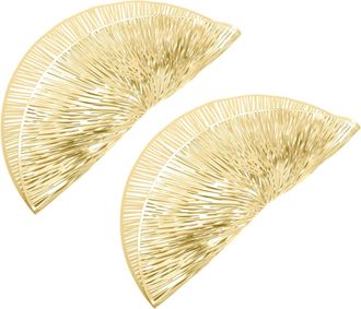 BESPORTBLE Hohl Tischsets 4 St&uuml;ck Hitzebest&auml;ndige Dekorative Geschirrmatten aus Kunststoff in Gold Tischschutzpolster f&uuml;r Haushalt Party und Familientreffen