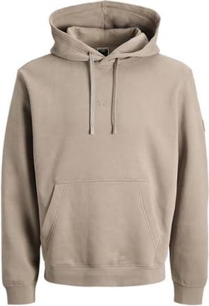 Jack & Jones Badge Hood BF Jcopoint Sweat &agrave; Capuche avec Logo, Desert Taupe, XL Homme