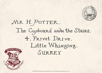 Half Moon Bay Harry Potter Dekoratives Metallschild, Metall, (Letters), 21 x 15 cm