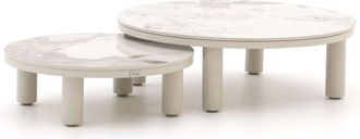 Bellagio la vita attrattiva Bellagio Sarsina Lounge Gartentisch-Set &oslash; 85 cm(h:27 cm)/&oslash; 65 cm (h:21 cm)