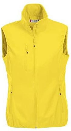 Clique Ladies Softshell Vest Gilet Pull sans Manche, Jaune, L Femme