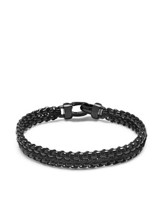 Nialaya bracelet Woven 8 mm Box Chain - Noir