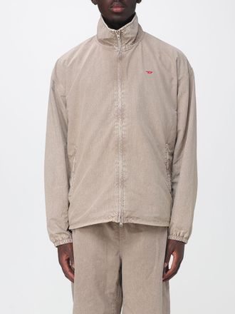 Diesel Windbreaker-Jacke aus Nylon mit hohem Kragen und Oval-D-Logo
