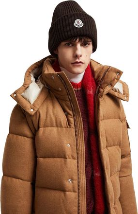 Moncler Wool and Cashmere Half-Brioche Beanie - Brown