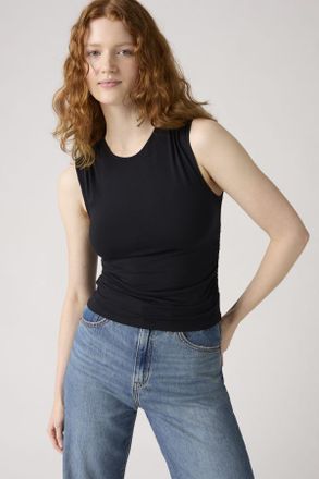 Levi's Gerafftes Top mit Kristall - Damen - Schwarz / Schwarz