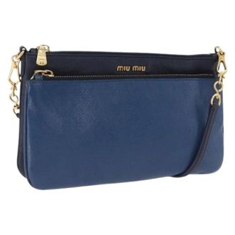 Miu Miu Sac port&eacute; &eacute;paule doccasion - Femme - Pre-owned - Bleu - Taille: ONE Size