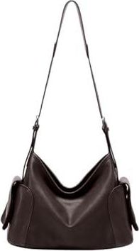 Generic Sac à bandoulière pour femme, sac fourre-tout en cuir souple, sac à main pour femme, grand sac à bandoulière pour toutes les saisons, voyage, vacances