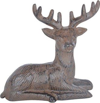 Esschert Design TT199 ruhender Hirsch aus Gusseisen