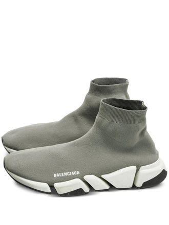 Balenciaga Slip-On-Sneakers in Strickoptik - Grau