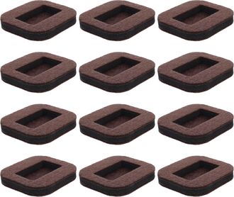 SOLUSTRE 12 St&uuml;ck 12 St&uuml;ck rutschfeste Filzgleiter f&uuml;r Stuhlrollen M&ouml;belstabilisatoren aus Filz 7,9 X 7,1 X 1,3cm Ger&auml;uschd&auml;mpfende Antirutsch Pads f&uuml;r B&uuml;ro un