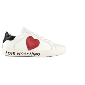 Love Moschino Bianco/Nero/Cuore Rosso - - Shoes - Damen - Wei&szlig; - 37 EU