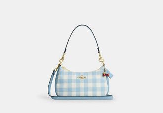 Coach Teri Schultertasche Mit Gingham-Print Und Anh&auml;nger