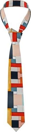 Generic Cravate Pour Hommes Bloc De Couleur Irr&eacute;gulier Classique Tie R&eacute;glable Cravate Pour Affaires Accessoires L&Eacute;cole