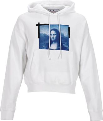 Off-white Homme, Sweatshirts et sweats &agrave; capuche, Blanc, Taille: XS Monalisa Over Sweat &agrave; capuche