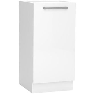 PEGANE Meuble bas de cuisine avec 1 porte coloris blanc - longueur 30 x profondeur 46,6 x hauteur 82 cm