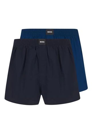 HUGO BOSS Herren Boxershorts blau Baumwolle & Mix Gestreift