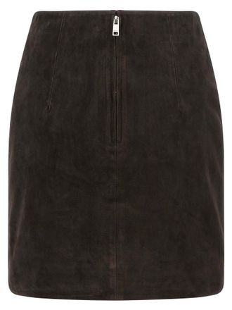 Rotate Suede-Effect Tailored Skirt - Black