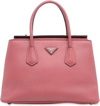 Prada Hobo Bags - Saffiano Cuir Turnlock Twin Satchel - Gr. unisize - in Gold - f&uuml;r Damen